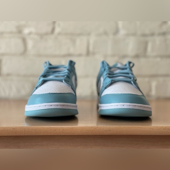 Nike | Shoes | Nike Shoes Dunk Low Retro Sneakers White Denim Turquoise ...
